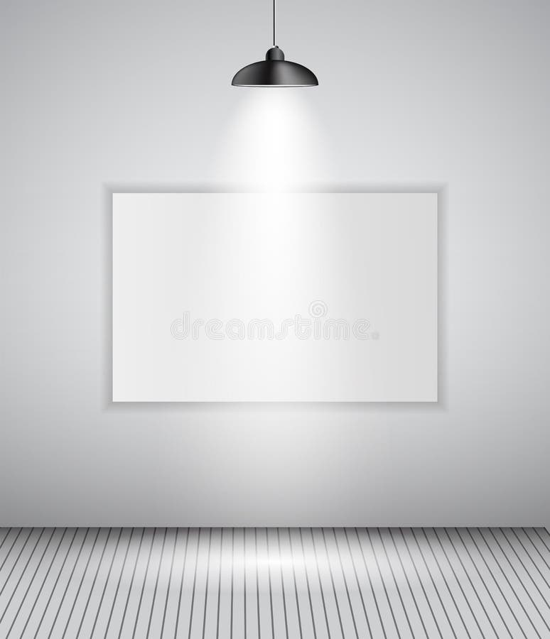 Background with Lighting Lamp. Empty Space for Stock Vector ...