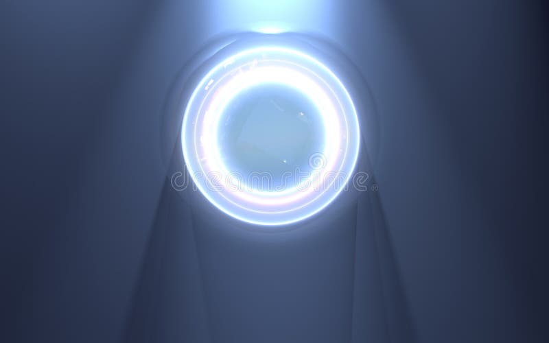 Background with Lighting Rings on Back To Display Logo 3D Rendering ...