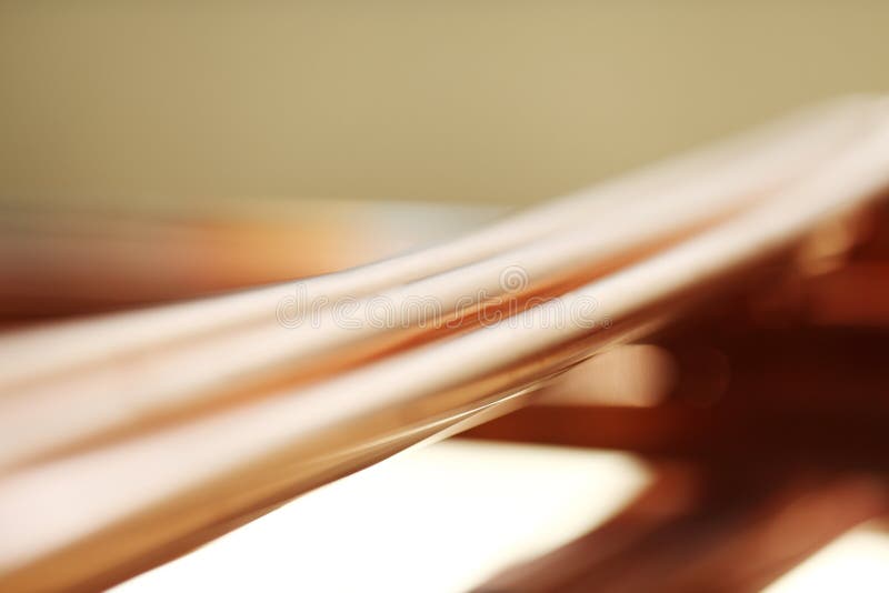 Background Line of Copper Pipes Stock Image - Image of backdrop, frame ...
