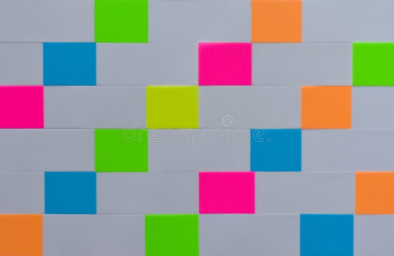 Background Line Texture from Colored Rectangular Office Stickers Stock ...