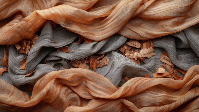 Background of Linen Fabric and Wood Shavings. Texture of Wood Shavings ...