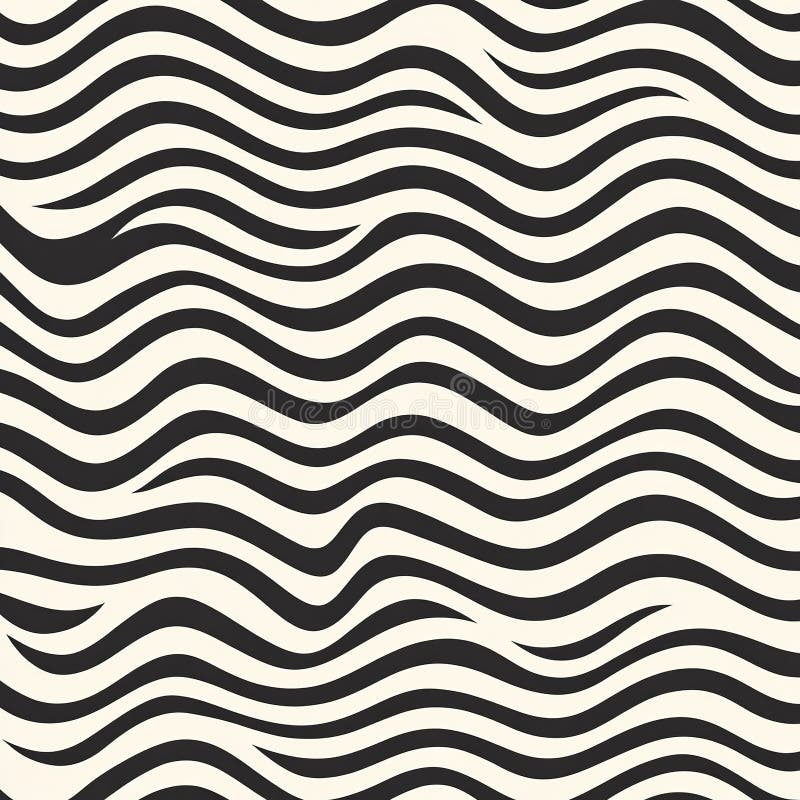Background of Lines Forming Waves, Wide Black Lines Stock Illustration ...