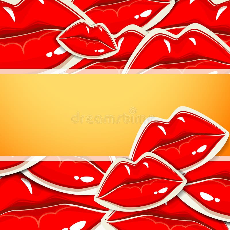 Seamless Pattern with Abstract Lips Stock Vector - Illustration of lure ...