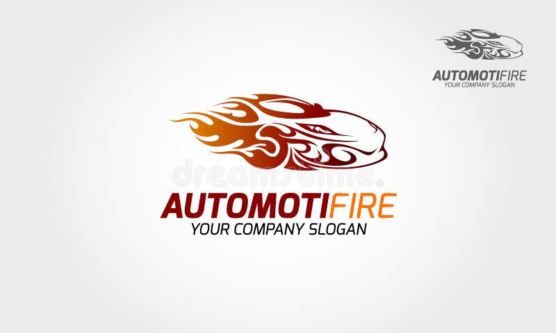 Auto Flame Automotive Workshop Vector Logo Illustration. Stock Vector ...