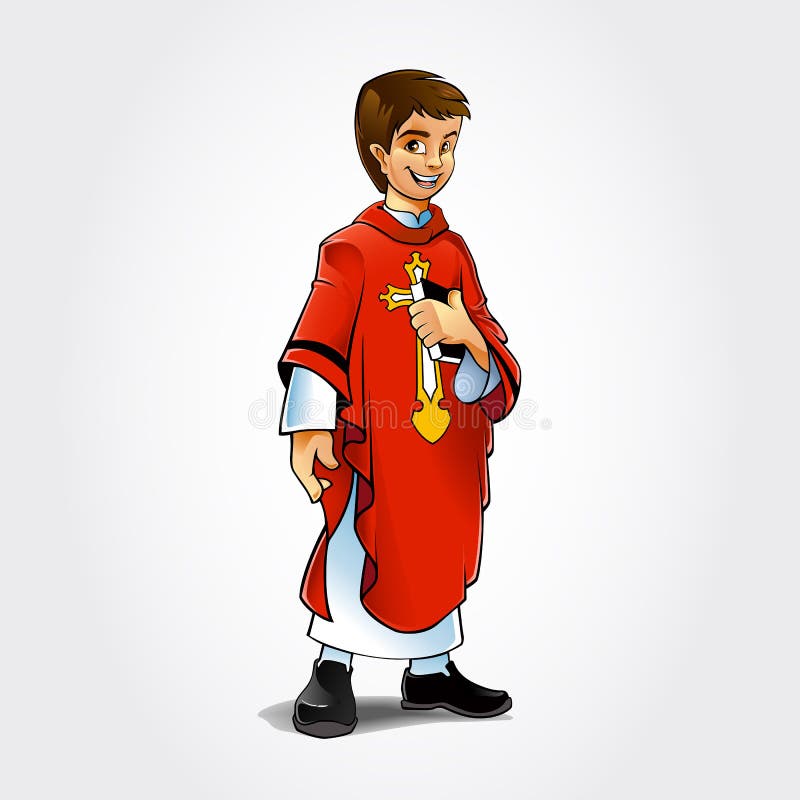 Cartoon Catholic Priest Cartoon. Stock Vector - Illustration of fairy ...