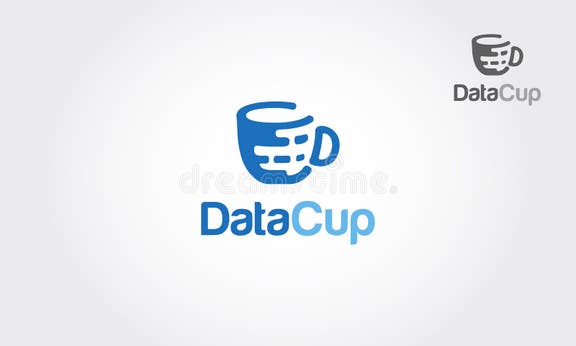 Data Cup Vector Logo Template. Stock Vector - Illustration of ...