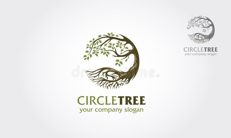 Circle Tree Logo Template. stock vector. Illustration of environment ...