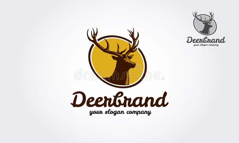 Deer Brand Vector Logo Template. Stock Vector - Illustration of health ...