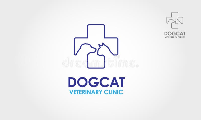 Dog Cat Veterinary Clinic Logo Template. Stock Vector - Illustration of ...