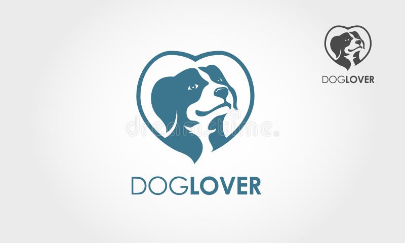 Dog Lover Vector Logo Template. Stock Vector - Illustration of drawing ...