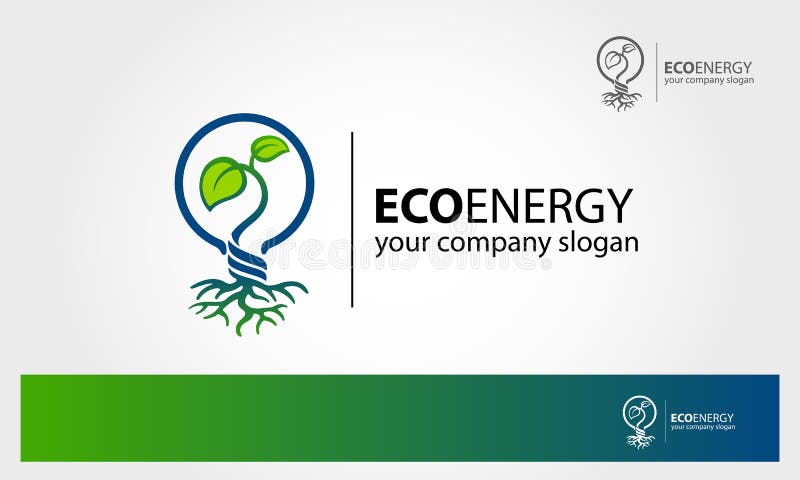 Eco Energy Vector Logo Template. Stock Vector - Illustration of logo ...