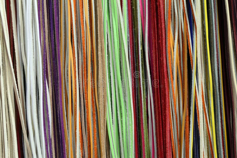 Long Threads of Different Colors Hanging Stock Photo - Image of edge ...