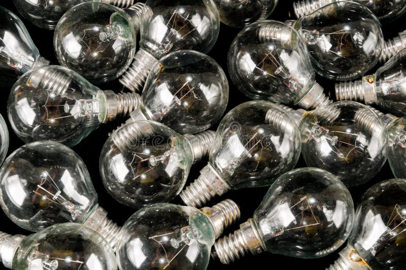 Background with a Lot of Light Bulbs Stock Photo - Image of glow, light ...