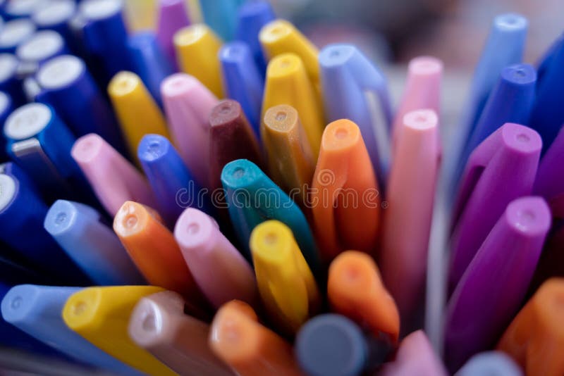 Background of Lots Assorted Colorful Marker Pen Set Stock Photo - Image ...
