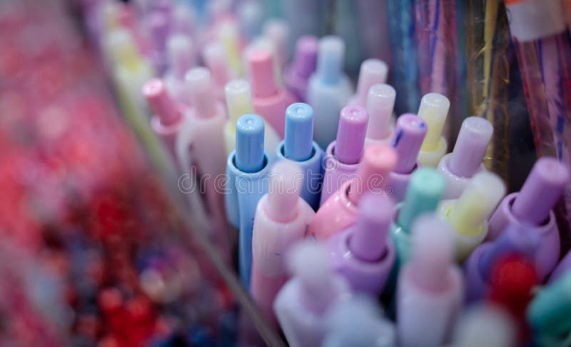 Background of Lots Assorted Colorful Marker Pen Set Stock Photo - Image ...