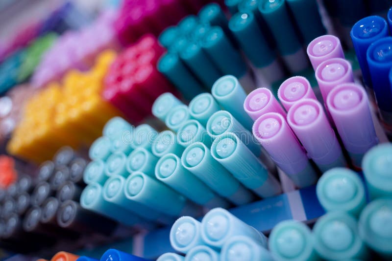 Background of Lots Assorted Colorful Marker Pen Set Stock Image - Image ...