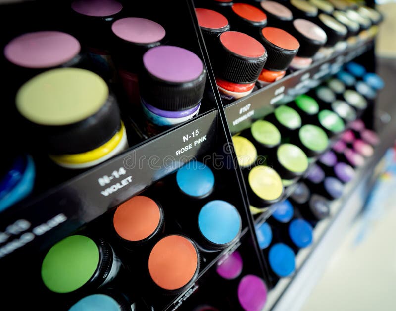Background of Lots Assorted Colorful Paint Set Stock Photo - Image of ...