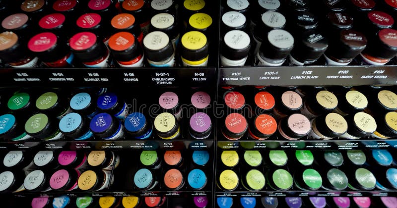 Background of Lots Assorted Colorful Paint Set Stock Photo - Image of ...