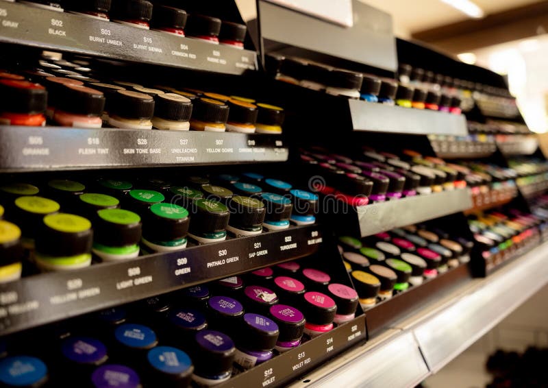 Background of Lots Assorted Colorful Paint Set Stock Image - Image of ...