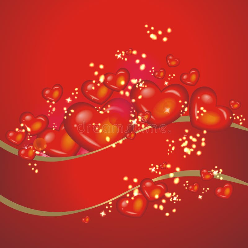 Background with Lots of Hearts Stock Vector - Illustration of hearts ...