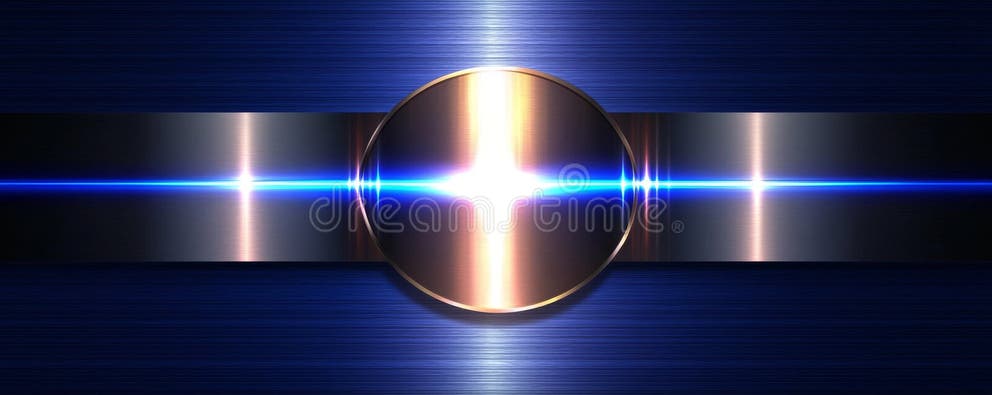 Background of Lustrous Blue Metallic Pattern with Brushed Metal Texture ...