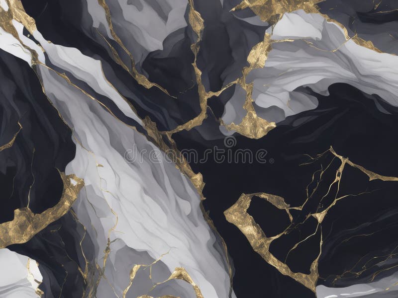 Background with a Luxurious Dark Grey Watercolor and Gold Foil Texture ...