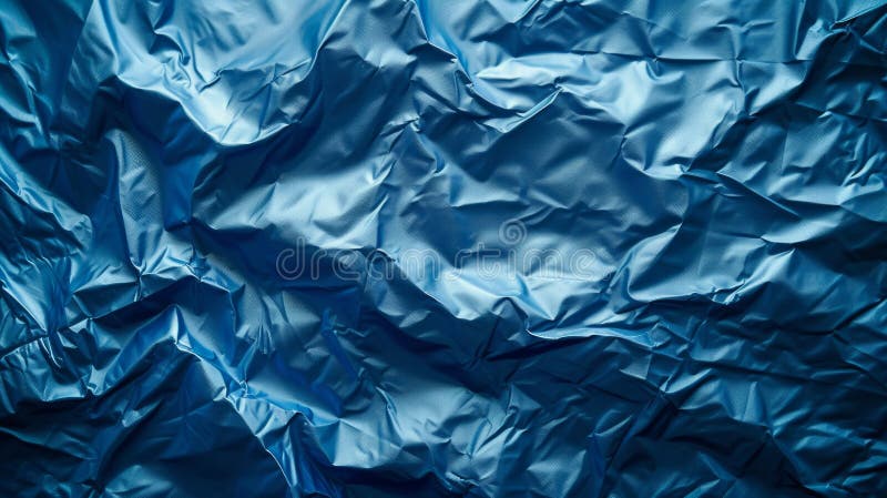Background Made of Blue Crumpled Foil Stock Photo - Image of plastic ...