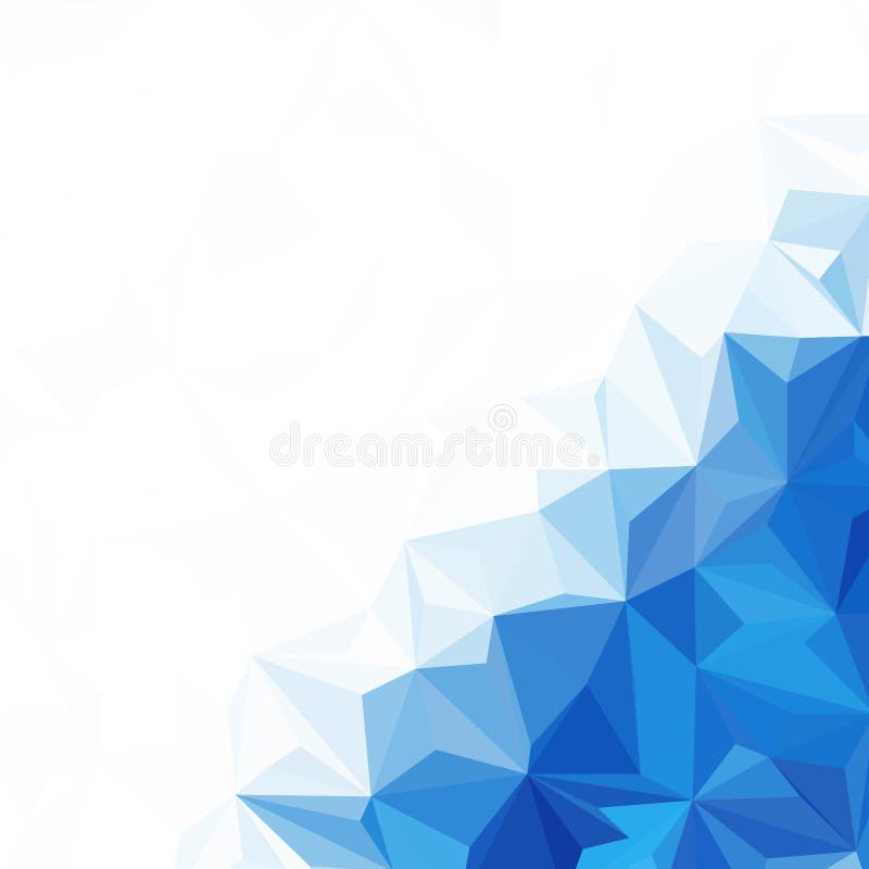 Background Made of Blue Triangles. Square Composition with Geometric ...