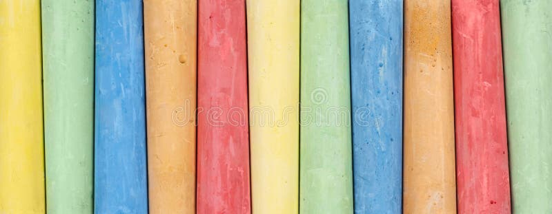 Background Made of Colored Chalk. Close Up Stock Image - Image of ...