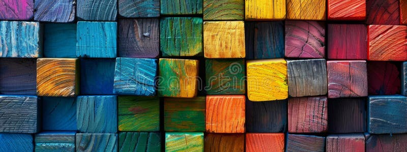 Background Made from Colorful Wooden Blocks, Modern Texture Stock ...