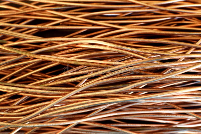 Background Made of Copper Wires. Copper for Recycling Stock Photo ...
