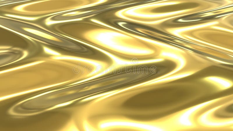 The Background is Made of Liquid Gold with Horizontal Patterns. Golden ...