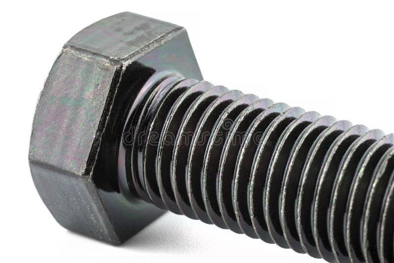 A Background Made of a Macro Shot of a Black HF Bolt Thread with a ...