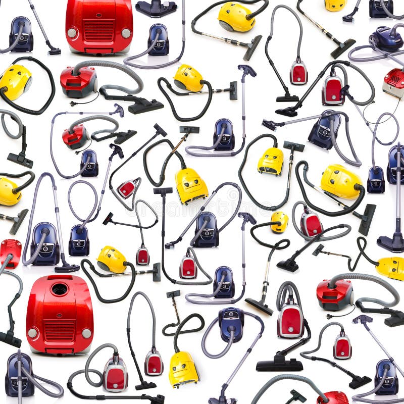 Background Made of Many Vacuum Cleaners Stock Photo - Image of domestic ...