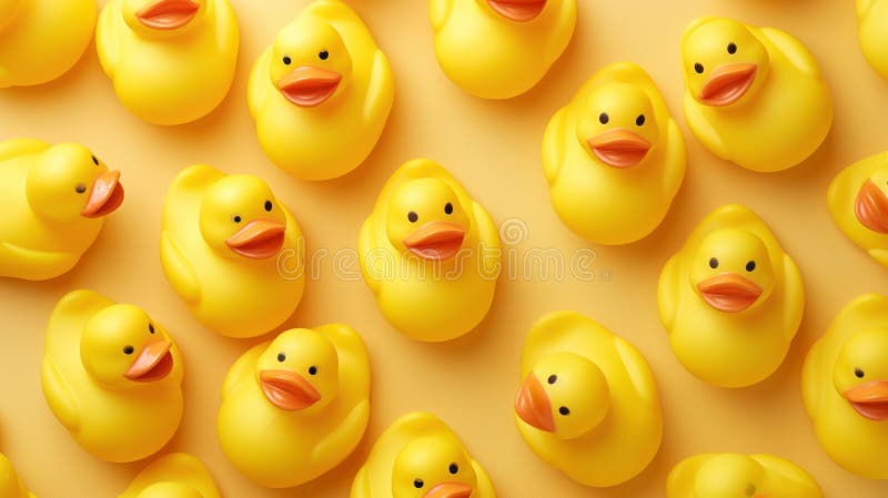 Background Made of Many Yellow Rubber Ducks Stock Photo - Image of ...