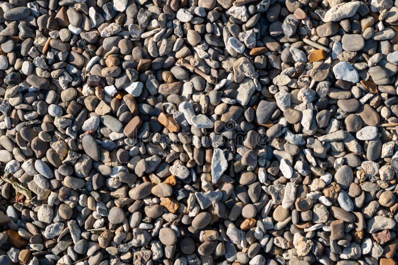 Background Made of Pebbles of Different Shapes. Surface Stock Image ...