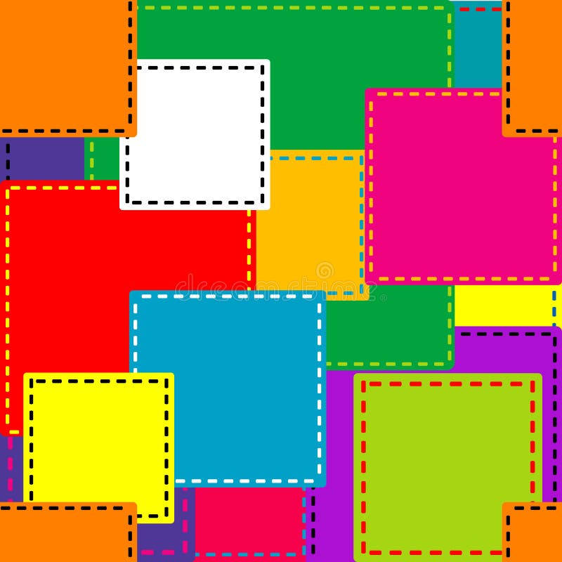 Background Made of Sewed Patches Stock Illustration - Illustration of ...