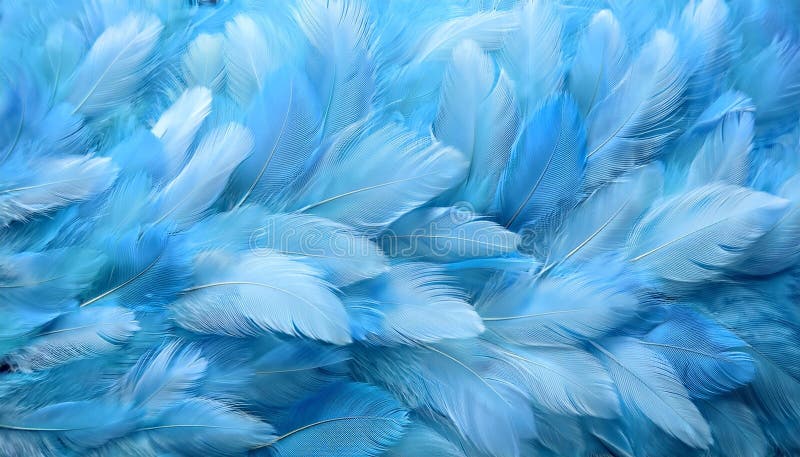Background Made of Soft Light Blue Feathers on Studio Wallpaper Stock ...