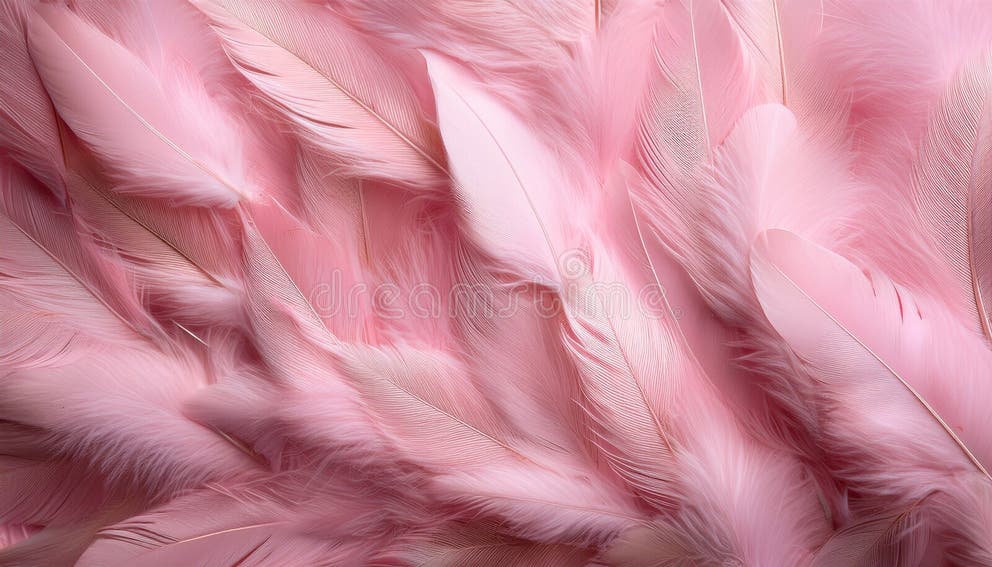 Background Made of Soft Light Pink Feathers on Studio Wallpaper Stock ...