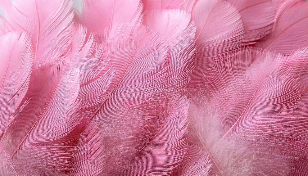 Background Made of Soft Light Pink Feathers on Studio Wallpaper Stock ...