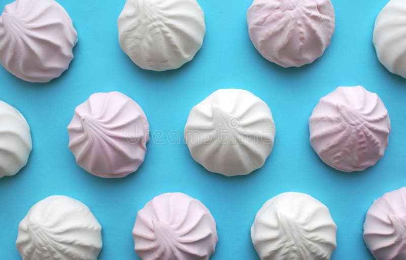 Background Made of White and Pink Zephyr. Popular Russian Dessert Zefir ...