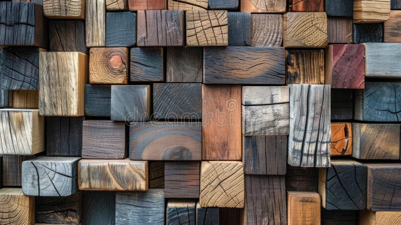 Background Made from Wooden Blocks, Modern Texture Stock Illustration ...