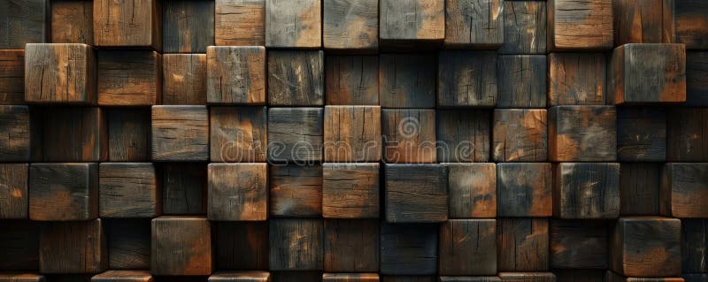 Background Made from Wooden Blocks, Modern Texture Stock Illustration ...