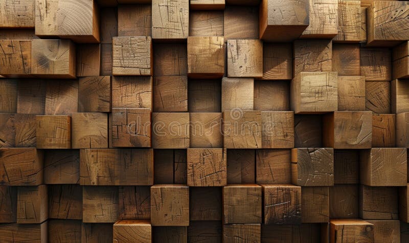 Background Made from Wooden Blocks, Modern Texture Stock Illustration ...