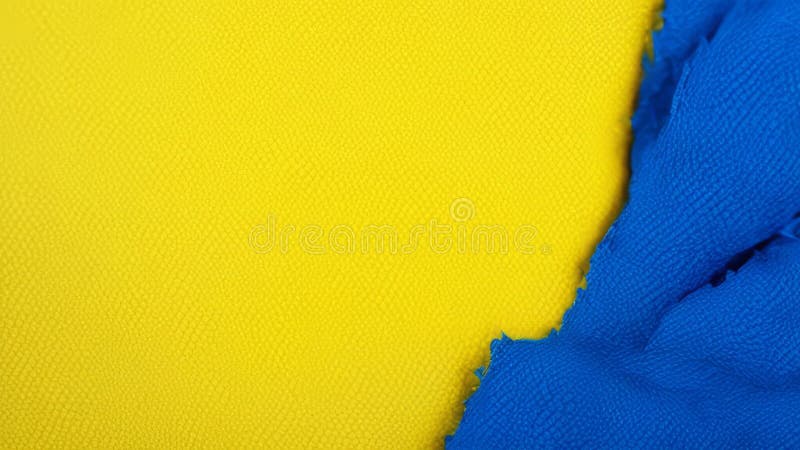 The Background is Made of Yellow and Blue Fabric. Stock Illustration ...