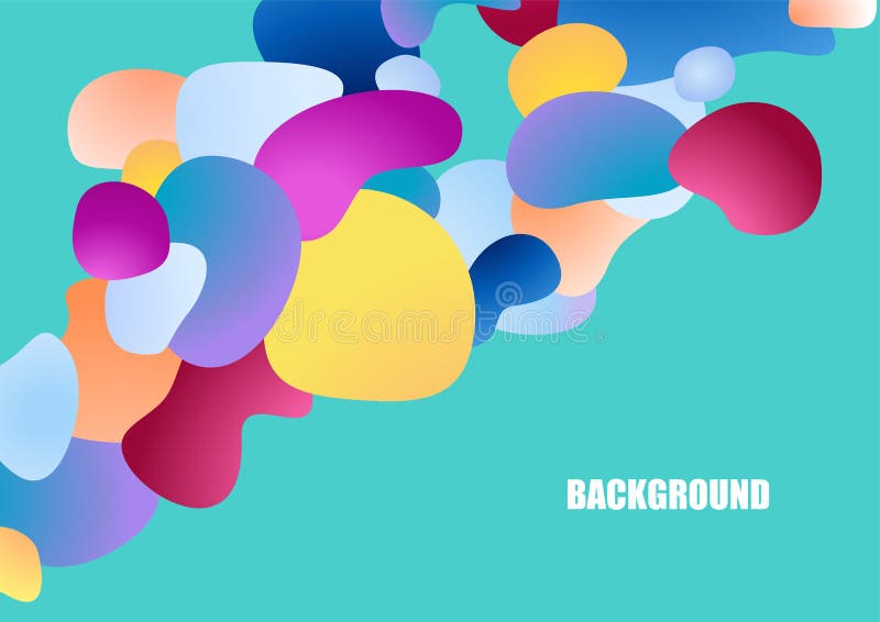 Background with Many Bright Multicolored Gradient Bubbles. Stock ...