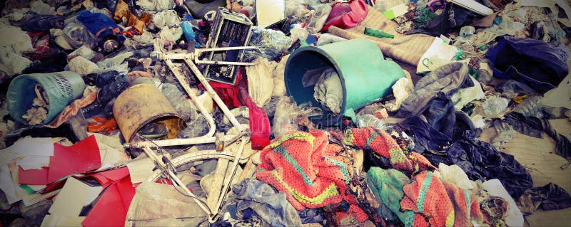 Many Dirty Things on the Homeless Shelter Stock Photo - Image of ...