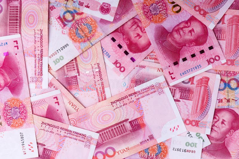 Background of Many Chinese 100 RMB Yuan Notes Stock Photo - Image of ...