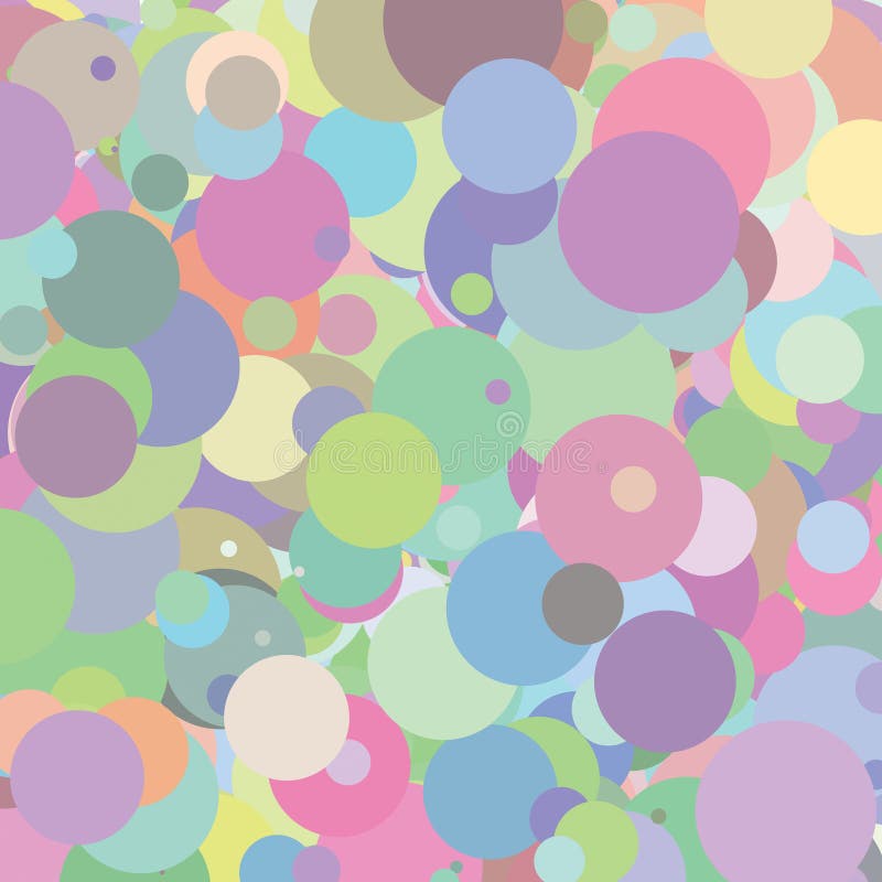Background with Many Circles of Various Sizes and Pastel Colors All ...