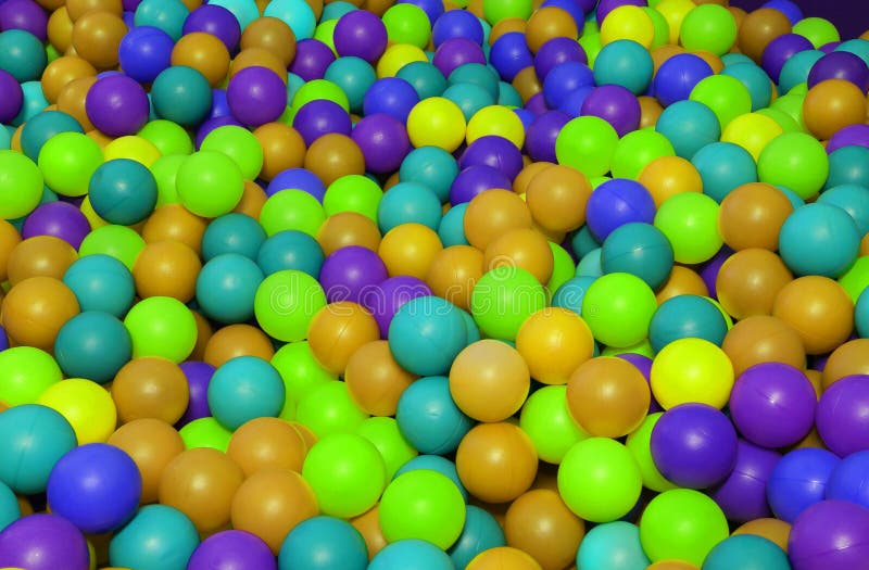 Background of Many Colored Plastic Balls in a Children S Pool Stock ...